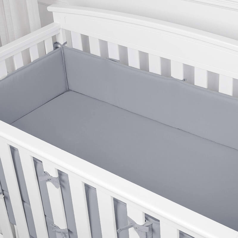 4pcs Double-Faced Breathable Cot Bumper | Padded Cot Bumper – buKKub