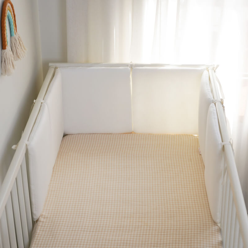 Clara Cot Bumper White, Baby Crib Bumper Pads – buKKub